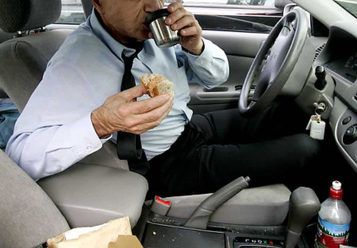 Distractions on the Road Eating while Driving Upland California ...